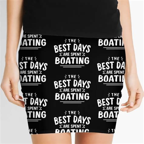 The Best Days Are Spent Boating Summer Boat Womens Mini Skirts Id
