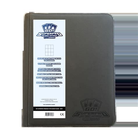 Go Superpro Premium Toploader Folder Grey Ygo Superpro