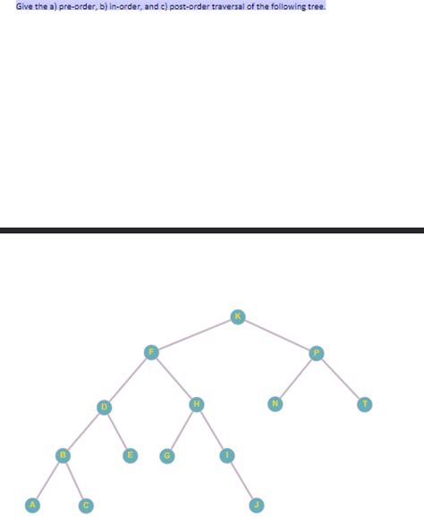 Solved Exercise Starting At Node A Find The Following