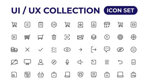 Ui Ux Icon Set User Interface Iconset Collection 42057942 Vector Art At Vecteezy