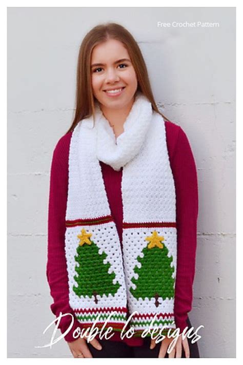 Crochet Christmas Tree Scarf Free Crochet Patterns Christmas Crochet