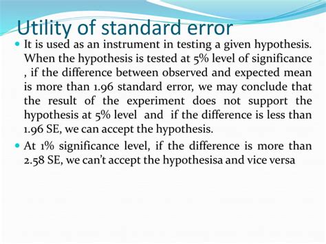 Standard Error Biostatistics Ppt