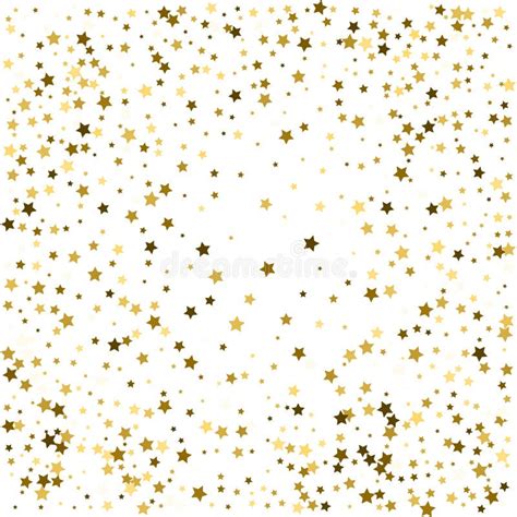 Golden Stars Are Falling Down Vector Illustration Stock Vector Illustration Of Decorative
