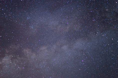 フリー写真画像 天の川、紫色、星、夜、空