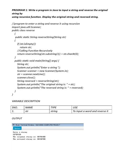 Computer Project Final Pdf Subroutine String Computer Science