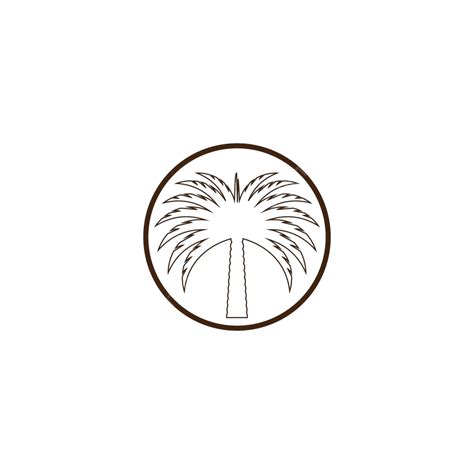 Dates Treelogo Template Vector Symbol Summer Plant Black Vector Summer