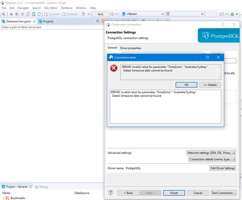 Error Invalid Value For Parameter Timezone Australiasydney · Issue 4931 · Dbeaver