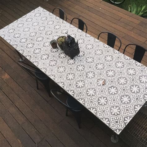 Patio Dining Table Tile At Audra Leroux Blog