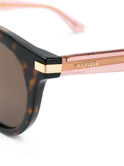 Tommy Hilfiger Tortoiseshell Sunglasses In Brown Lyst