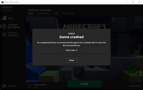 minecraft crashes while loading after launcher java edition support support minecraft