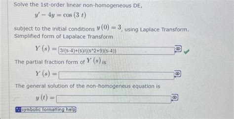 Solved Solve The St Order Linear Non Homogeneous DE Chegg