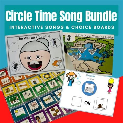 Circle Time Song Visuals Bundle Ideal For Preschool Special Education