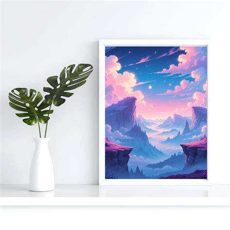 Soft Fantasy Dreamcore Wall Art Dreamy Pastel Aesthetic Digital Print