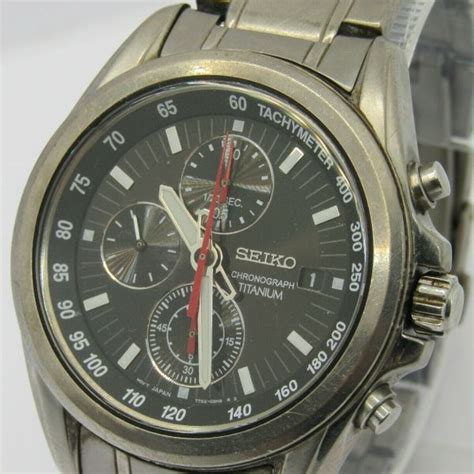 Seiko Sndc91 Titanium Chronograph 7t92 0mh0 Tachymeter Gents Quartz
