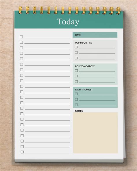 To Do List Notepad Daily Planner Notepad Undated Pages Sheets Tear Off X