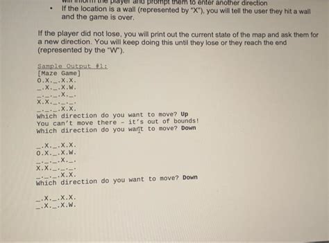 Solved Assignment 5b Maze Game 2d Arrays Can Be Used To