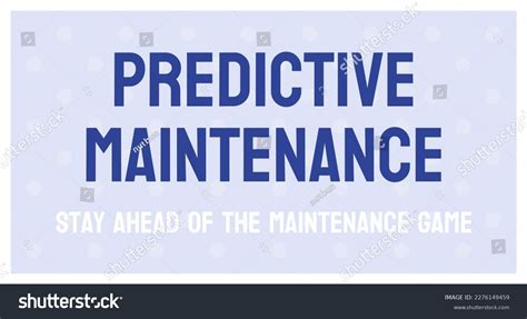 Predictive Maintenance Maintenance Strategy Using Data Stock Vector Royalty Free 2276149459