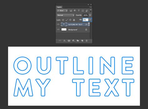How To Make Outline Text In Photoshop Design Talk