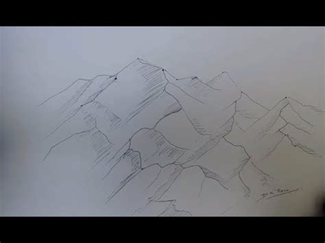 How To Draw Realistic Mountain With Pencil Step By Step And Easy Drawing YouTube