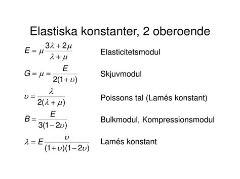 Ppt Föreläsning 1 Elastisk Deformation Powerpoint Presentation Free Download Id 6636140
