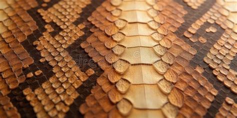 Close Up Of A Vibrant Python Skin Showcasing Intricate Scales And
