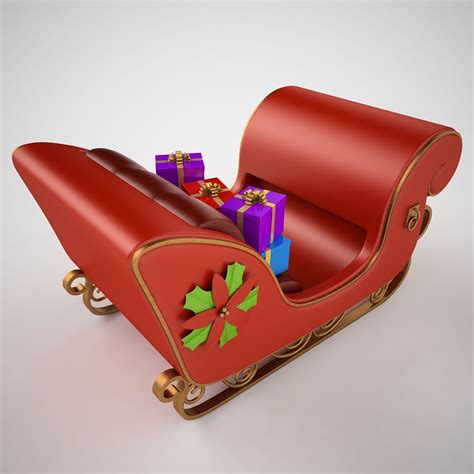 크리스마스 썰매 02 3d 모델 59 Max 3ds Fbx Obj Wrl Free3d