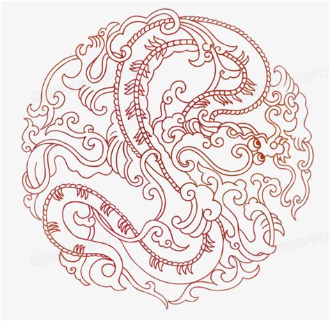 传统龙纹底纹PNG图片素材下载 底纹PNG 熊猫办公