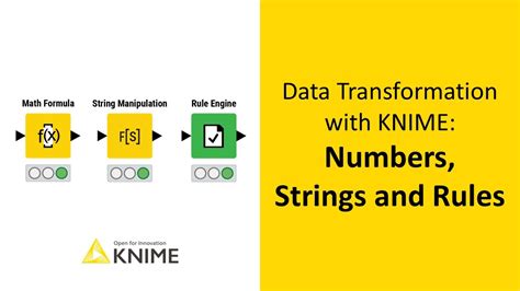 Data Transformation With Knime Numbers Strings And Rules Youtube