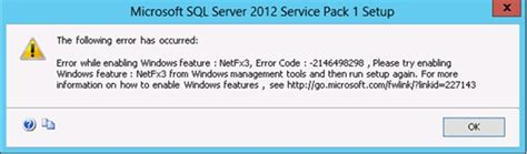 Sql Server Expert Error While Enabling Netfx3 During Sqlserver 2012 Installation