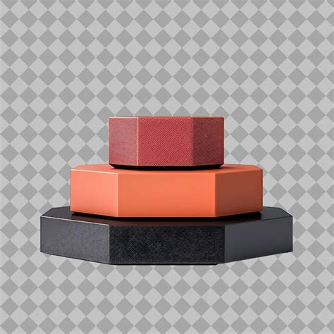 Tiered Pentagonal Carbon Fiber Product Stand With A Matte And Textu Png