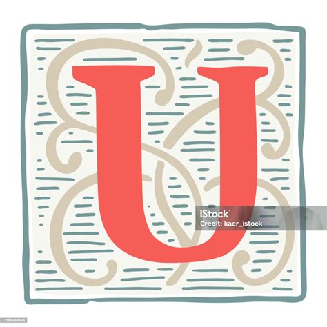 클래식 한 빈티지 색상의 르네상스 U 문자 로고 고급에 대한 스톡 벡터 아트 및 기타 이미지 고급 고대의 고딕 양식 Istock