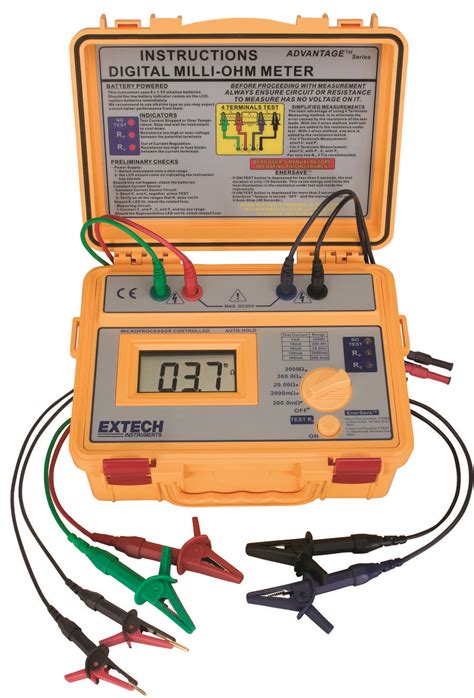 380580 NIST Extech Instruments Ohmmeter Milli 4 Wire