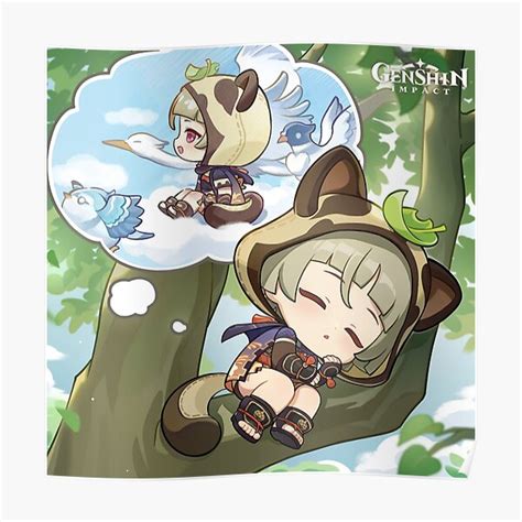 Chibi Sayu Genshin Impact Poster For Sale By Artwala75 Redbubble