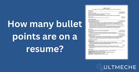 How Many Bullet Points Are On A Resume ULTMECHE