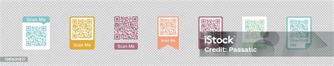 Qr 코드 프레임 벡터 집합입니다 나에게 전화 태그를 스캔합니다 Qr 코드 모의 모형 바코드 스마트폰 Id 아이콘 휴대 전화