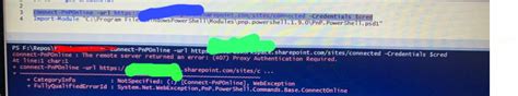 Error While Conecting To Sharepoint Online Microsoft Qanda