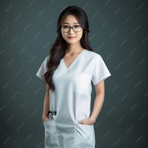 Premium Ai Image Young Beautiful Asian Nurse Pretty Attractive Looks