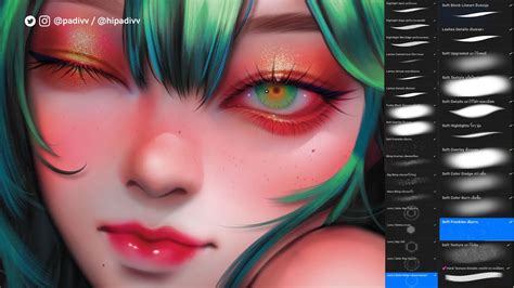 Brush In Description Make Up Lens Set Introduction Procreate Procreatetutorials Youtube