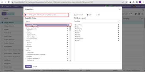 160 Bug Error Occurs When Selecting Sub Field During Export · Issue 131976 · Odooodoo · Github