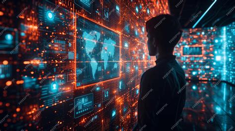 Premium Photo Digital Code And Connectivity Nexus Code Internet