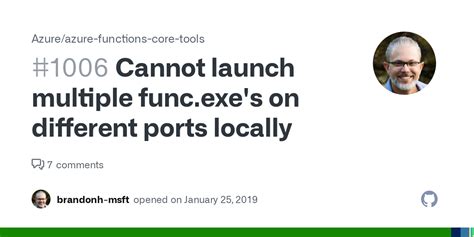 Cannot Launch Multiple Func Exes On Different Ports Locally · Issue 1006 · Azure Azure