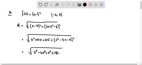 SOLVED Find The Point On The Graph Of The Function That Is Closest To The Given Point Function