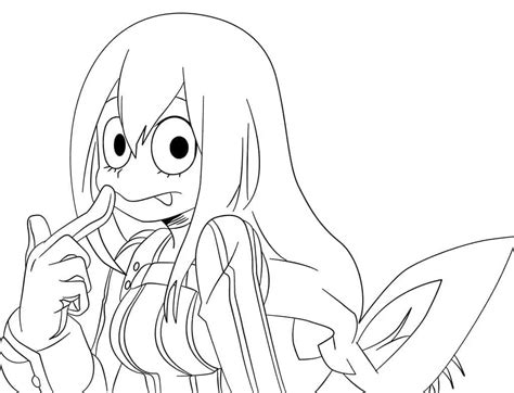 Tsuyu Asui Coloring Page