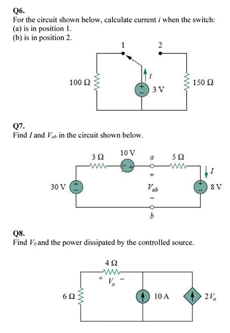 Solved Q For The Circuit Shown Below Calculate Current I Chegg Com