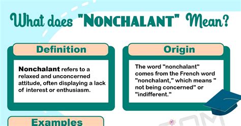Nonchalant Meaning Origin And Examples Esl