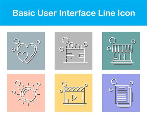 basic user interface vector icon set 21264803 vector art at vecteezy