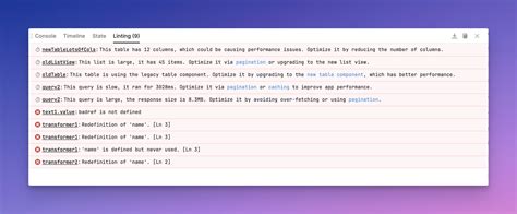 App Linting And Performance Debugging Tools Retool Docs