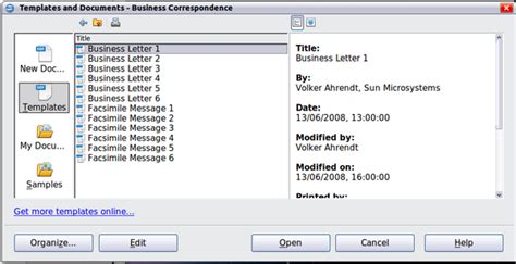 Using A Template To Create A Document Apache Openoffice Wiki