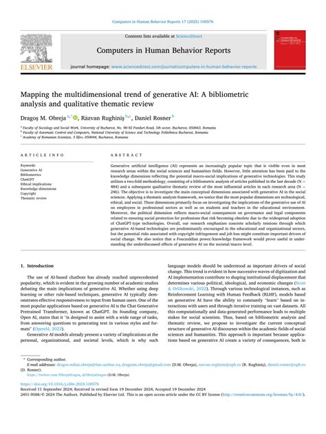 Pdf Mapping The Multidimensional Trend Of Generative Ai A