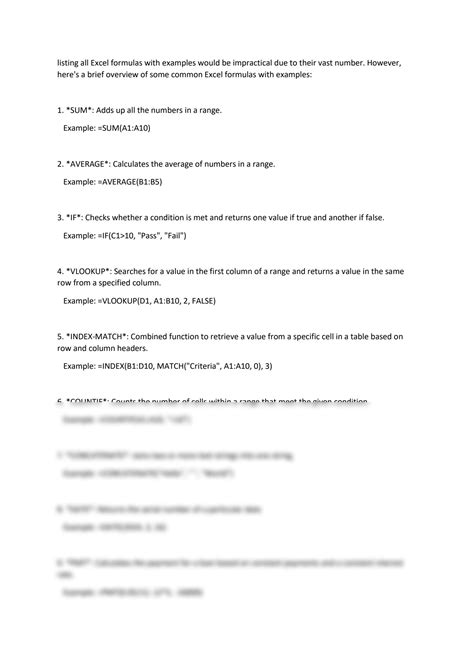 Solution Ms Excel Formulas Studypool